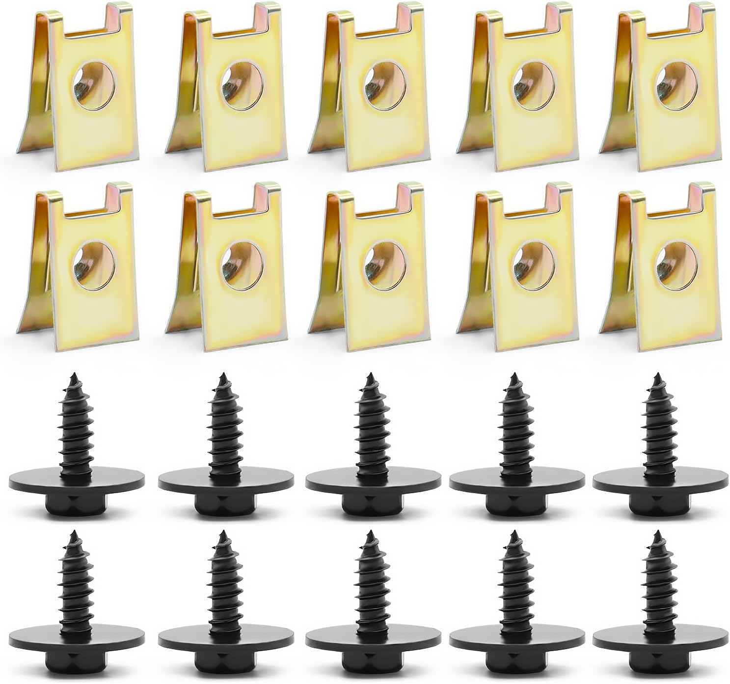 Amazon.com: Carbbia 30PCS 4.2×16mm Nut Mounting Clip, U-Type Car ...