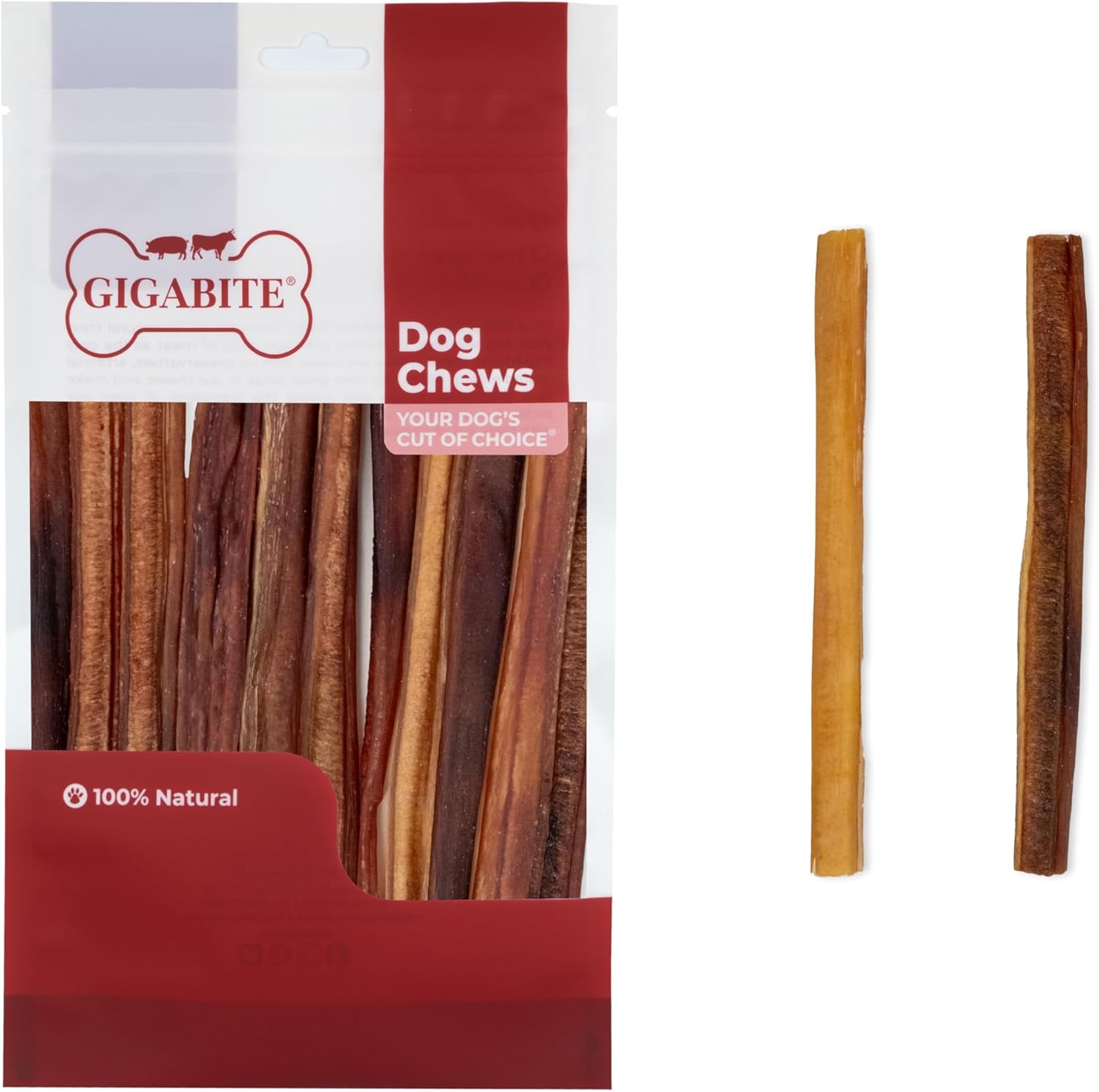 Amazon.com: Best Pet Supplies GigaBite 6 Inch Medium Bully Sticks (20 ...