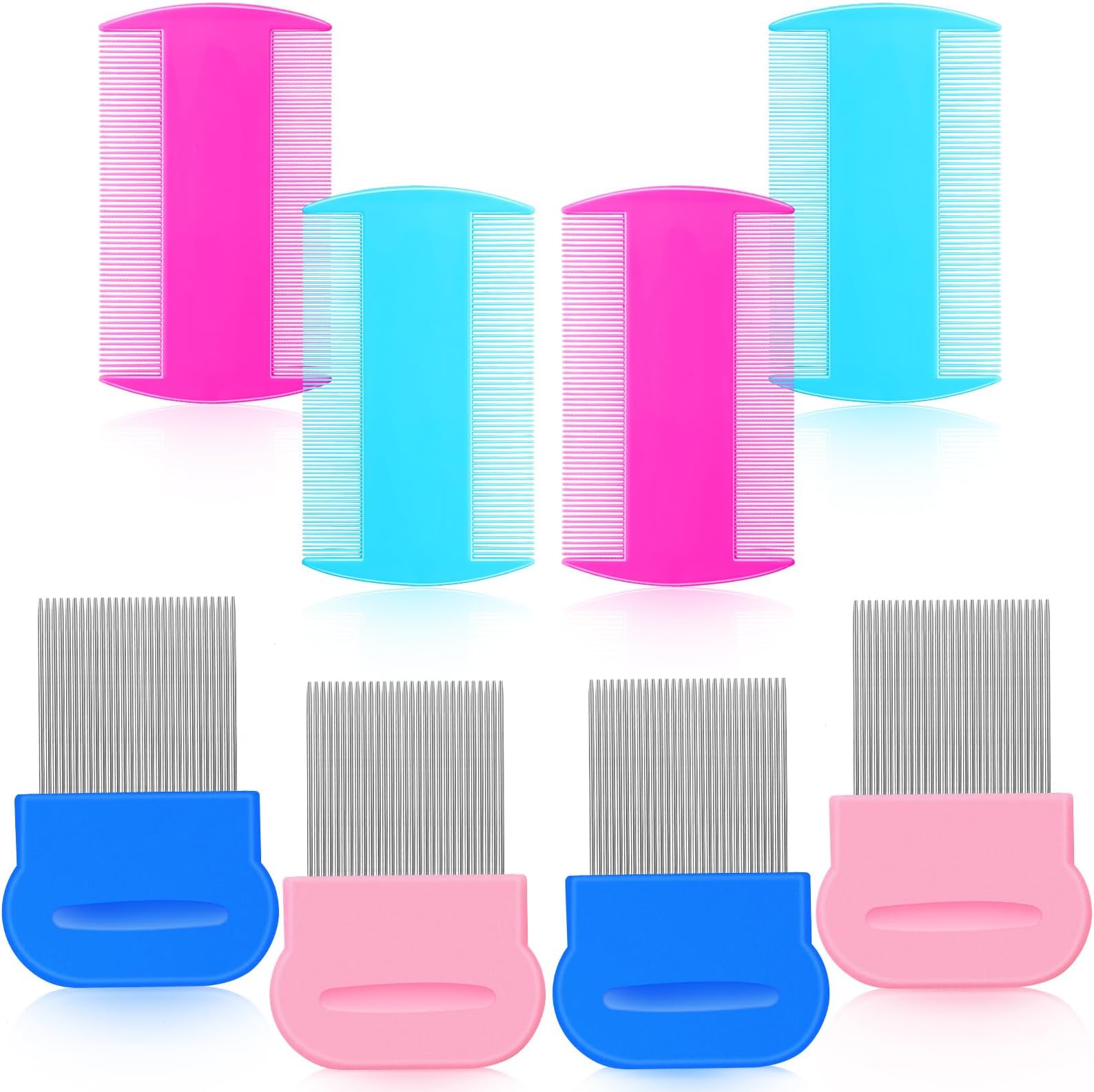 Amazon.com : Maitys 8 Pieces Flea Lice Combs Double Sided Lice and Nit ...