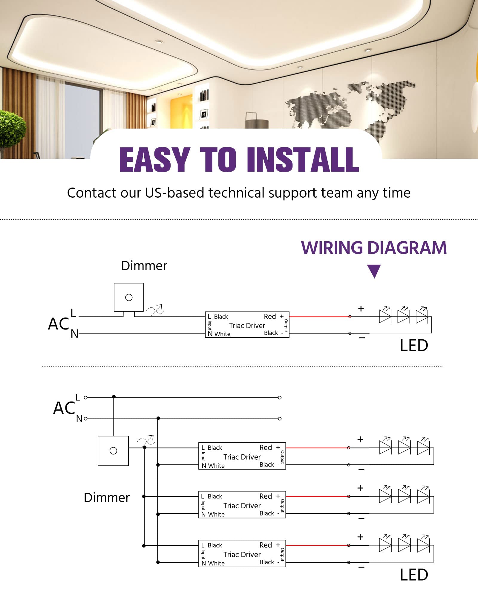 Snapklik.com : HitLights 100W Dimmable LED Driver Transformer, Power ...