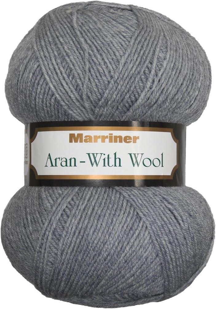Amazon.com: Marriner Aran with Wool 400g Knitting Yarn (Acrylic and ...