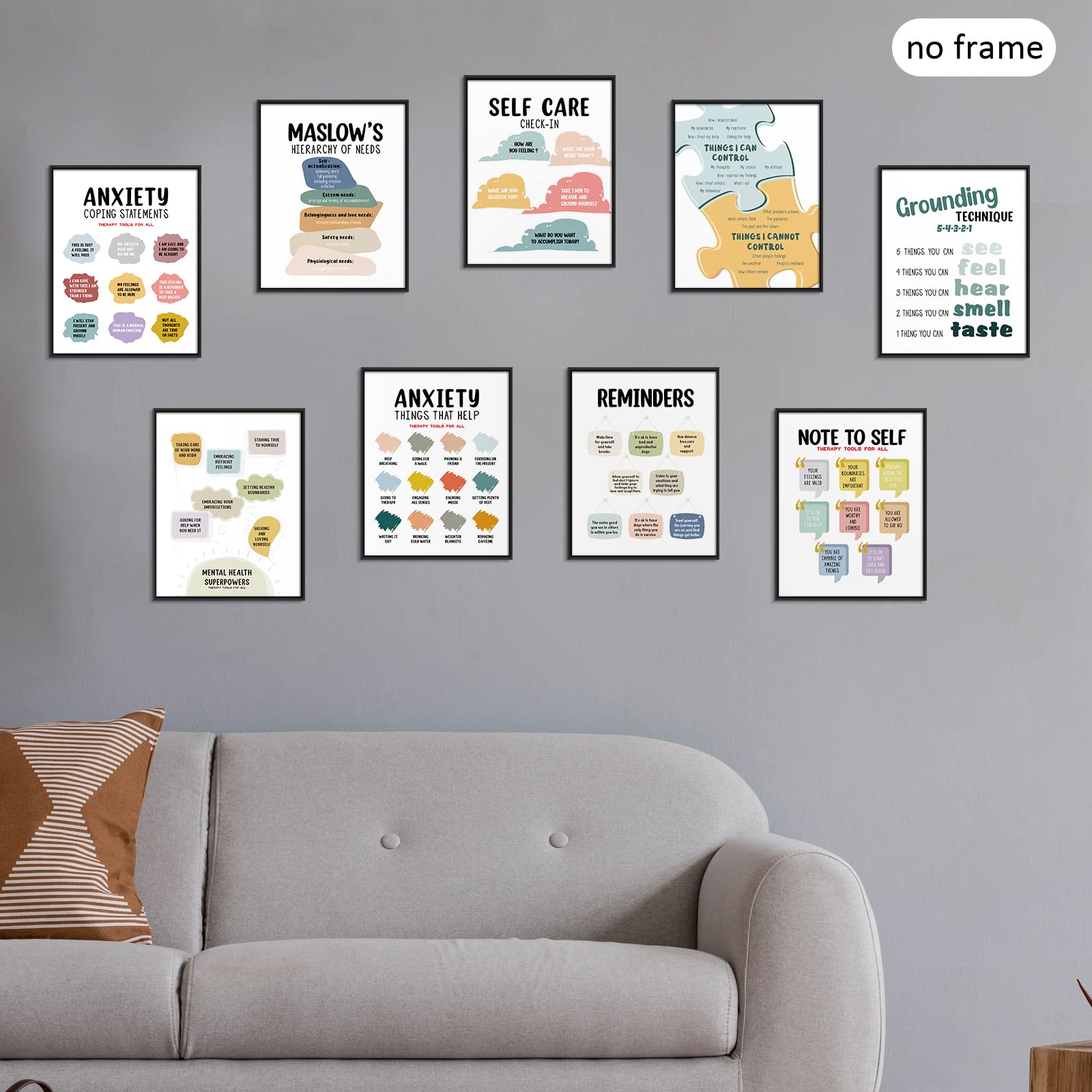 Mental Health Posters Anxiety Therapy Motivational Poster Psychologist ...