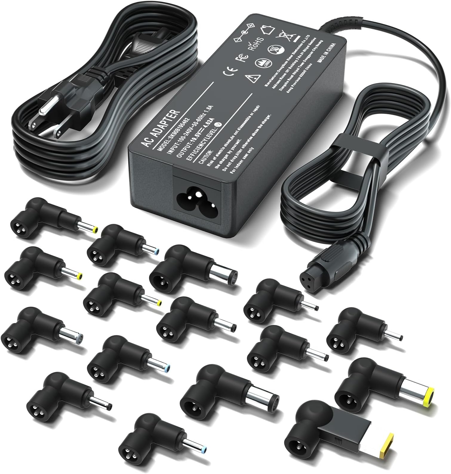 Amazon.com: Targus 90W AC Semi-Slim Universal Laptop Charger with 6 ...