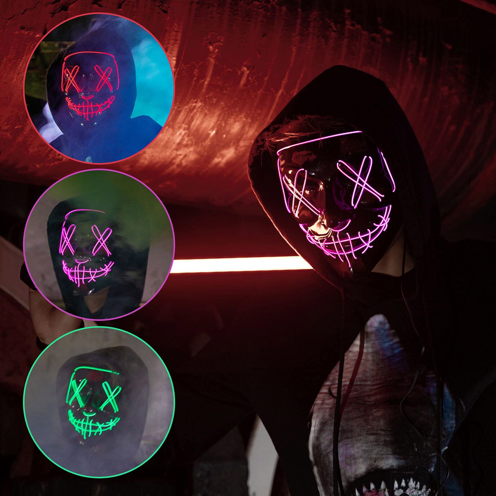 Led Purge Halloween Mask Led Purge Mask Light Up Scary | Desertcart ...