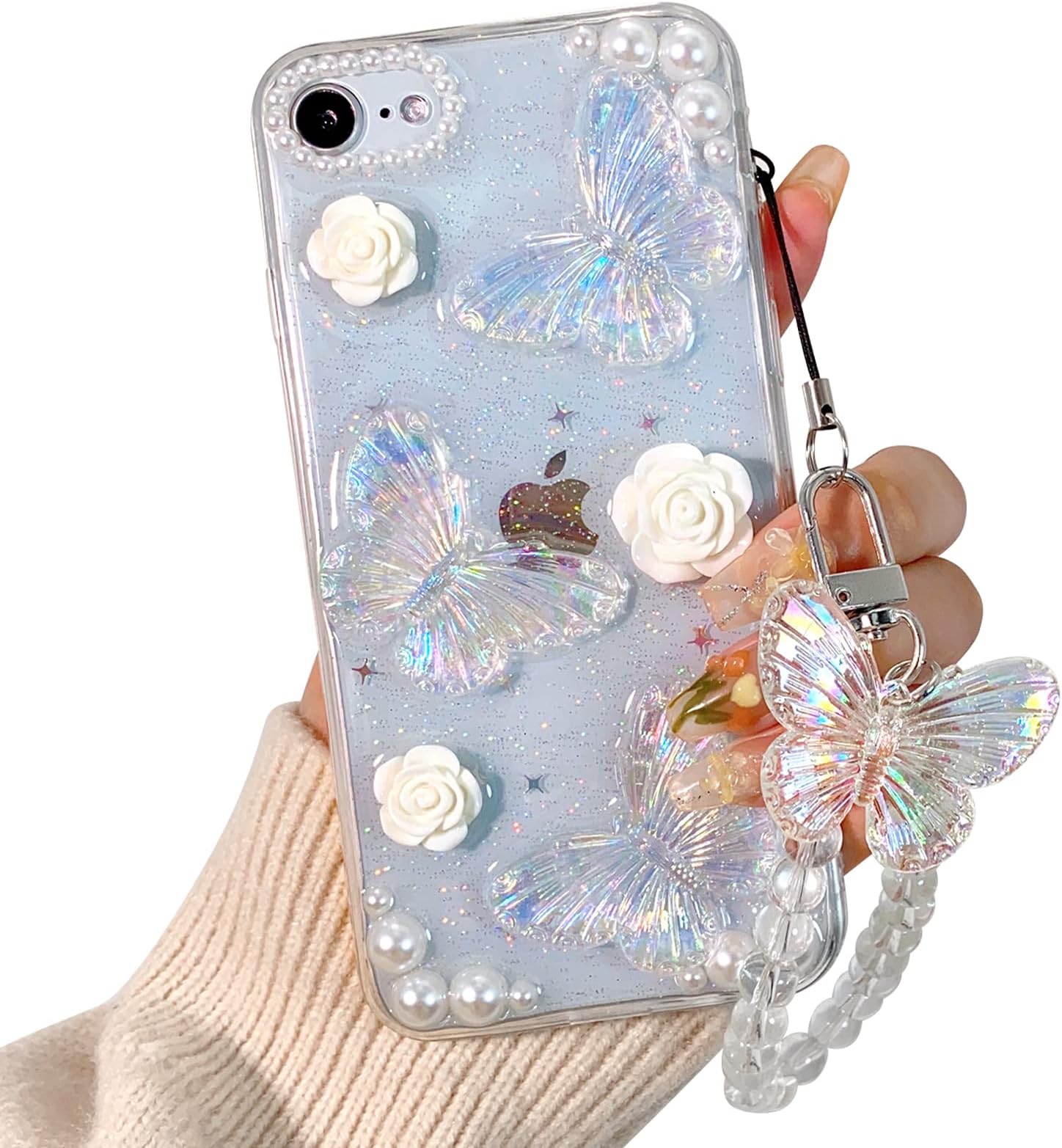 Ownest Compatible with iPhone 7 iPhone 8 iPhone SE Case,3D Butterfly ...