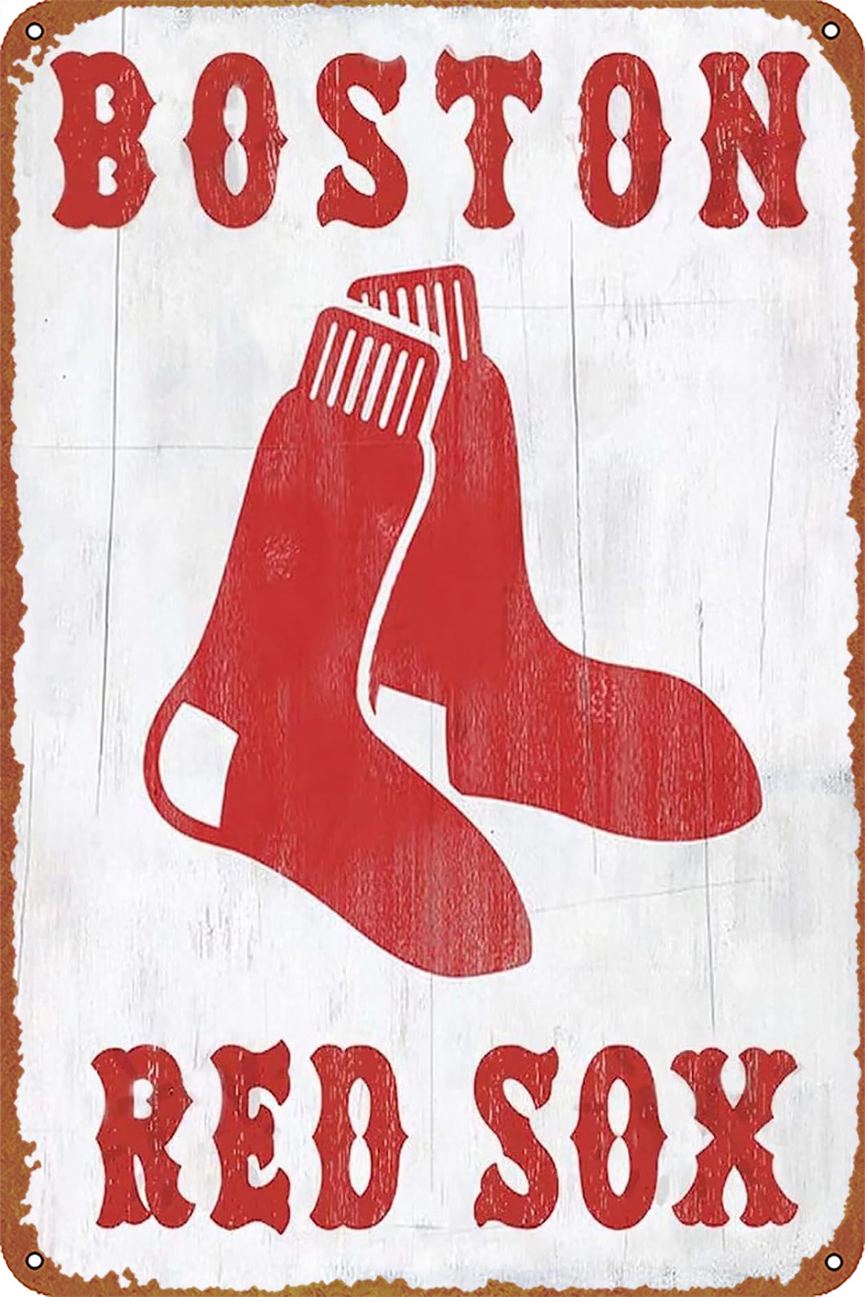 Amazon.com : Boston Red Sox Poster Retro Metal Sign Vintage Tin Sign ...