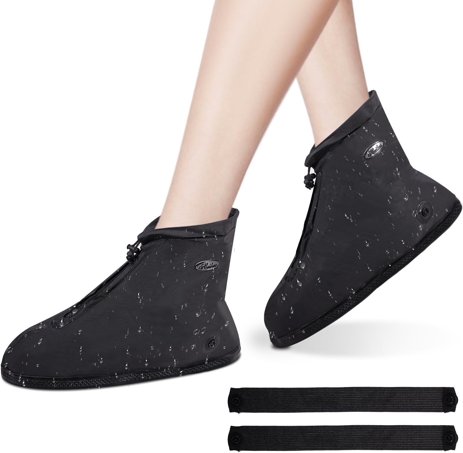 Silicone Shoe Covers, Waterproof Overshoes Reusable Slip Resistant Rain ...