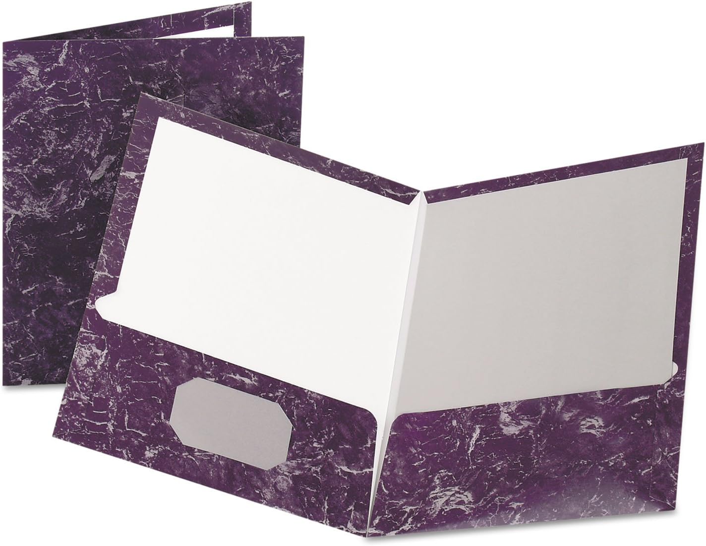 Amazon.com : Oxford Marble Design Laminated Two-Pocket Folders, Purple ...