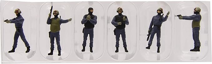 Amazon.com: Preiser 10446 German Police SWAT Team (GSG9) HO Model Figure : Arts, Crafts & Sewing