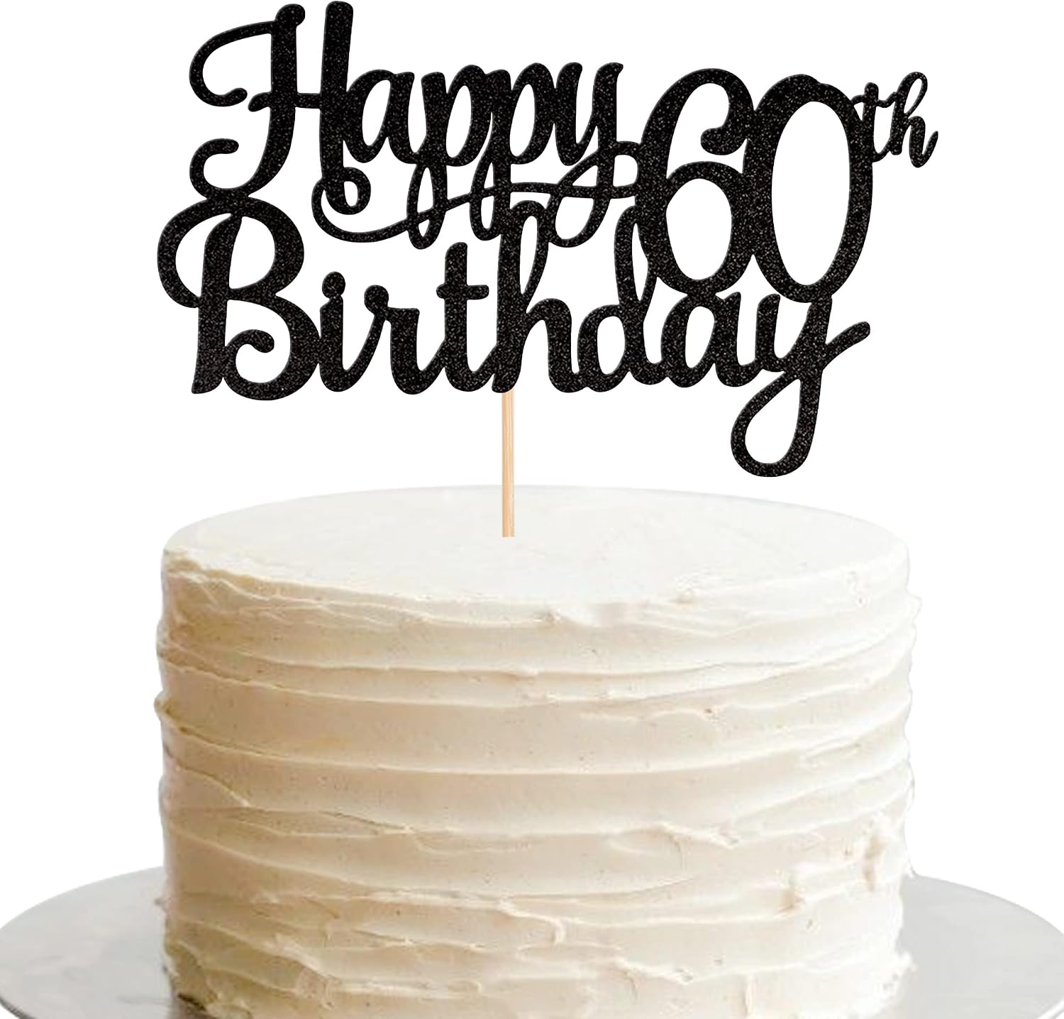 Amazon.com: 1 PCS Happy 60th Birthday Cake Topper Glitter Cheers to 60 ...