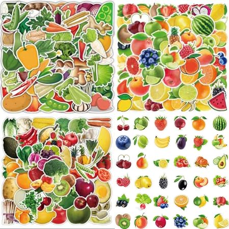 Amazon.com: Fruits & Vegetables Stickers for Boys Girls Teens Kids|100 ...