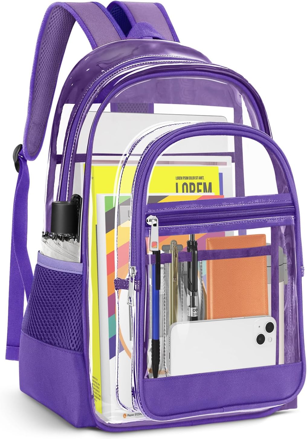 Amazon.com | KIMNERPU Clear Backpack, Heavy Duty PVC Transparent ...