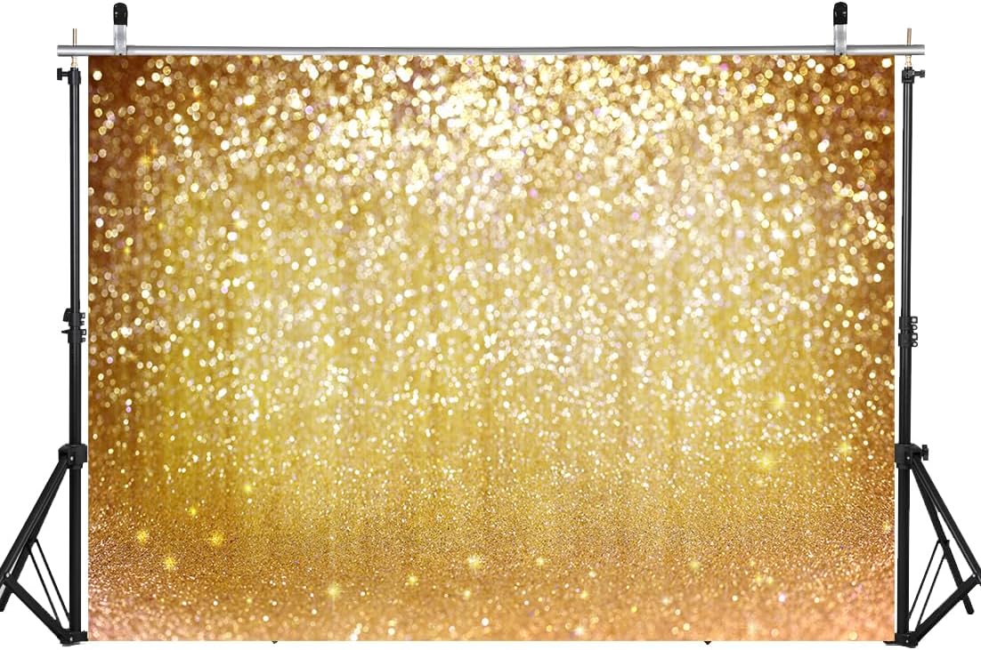 Amazon.com : YYTDY 5x7FT Vinyl White and Gold Speckle Flash Photography ...