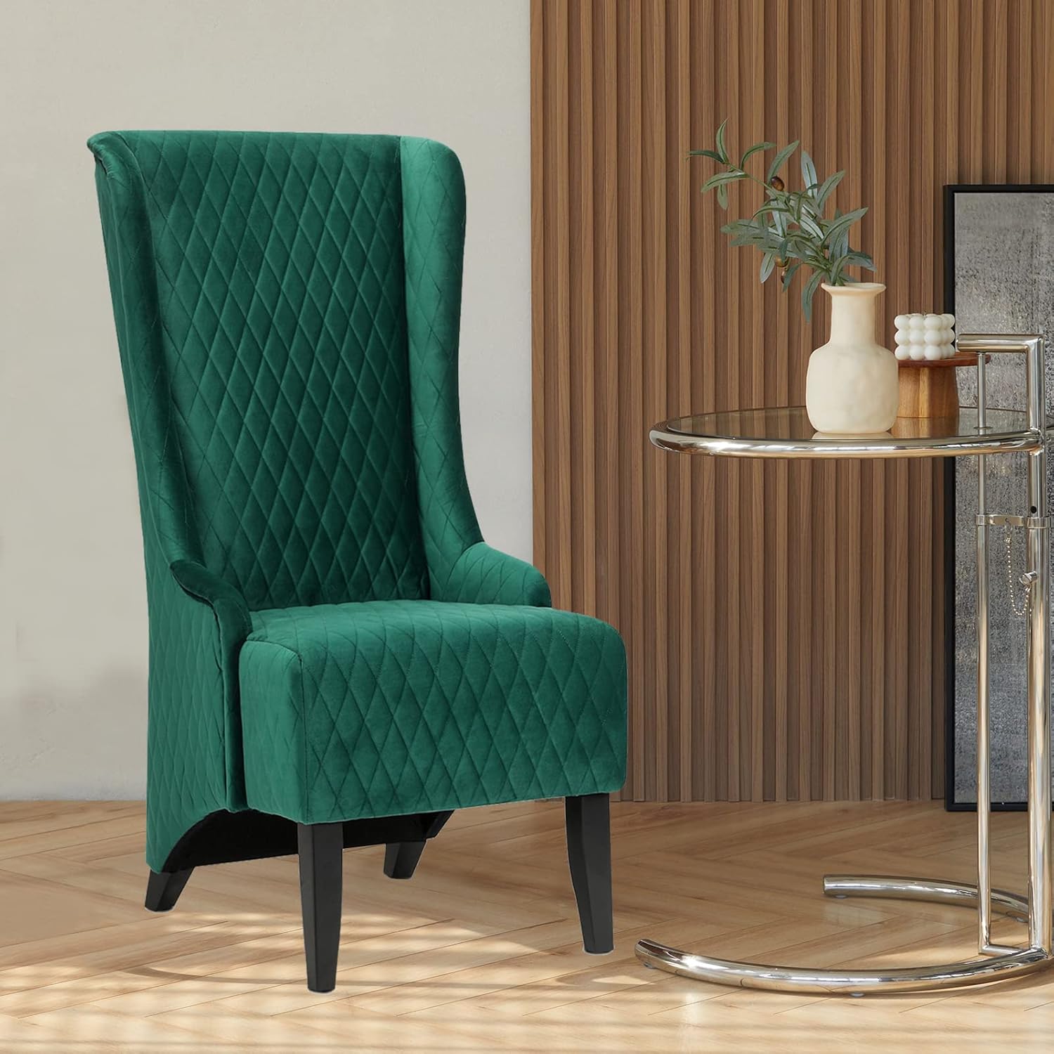 Amazon.com - TehRecBT High Back Armless Fabric Dining Chair,Retro ...