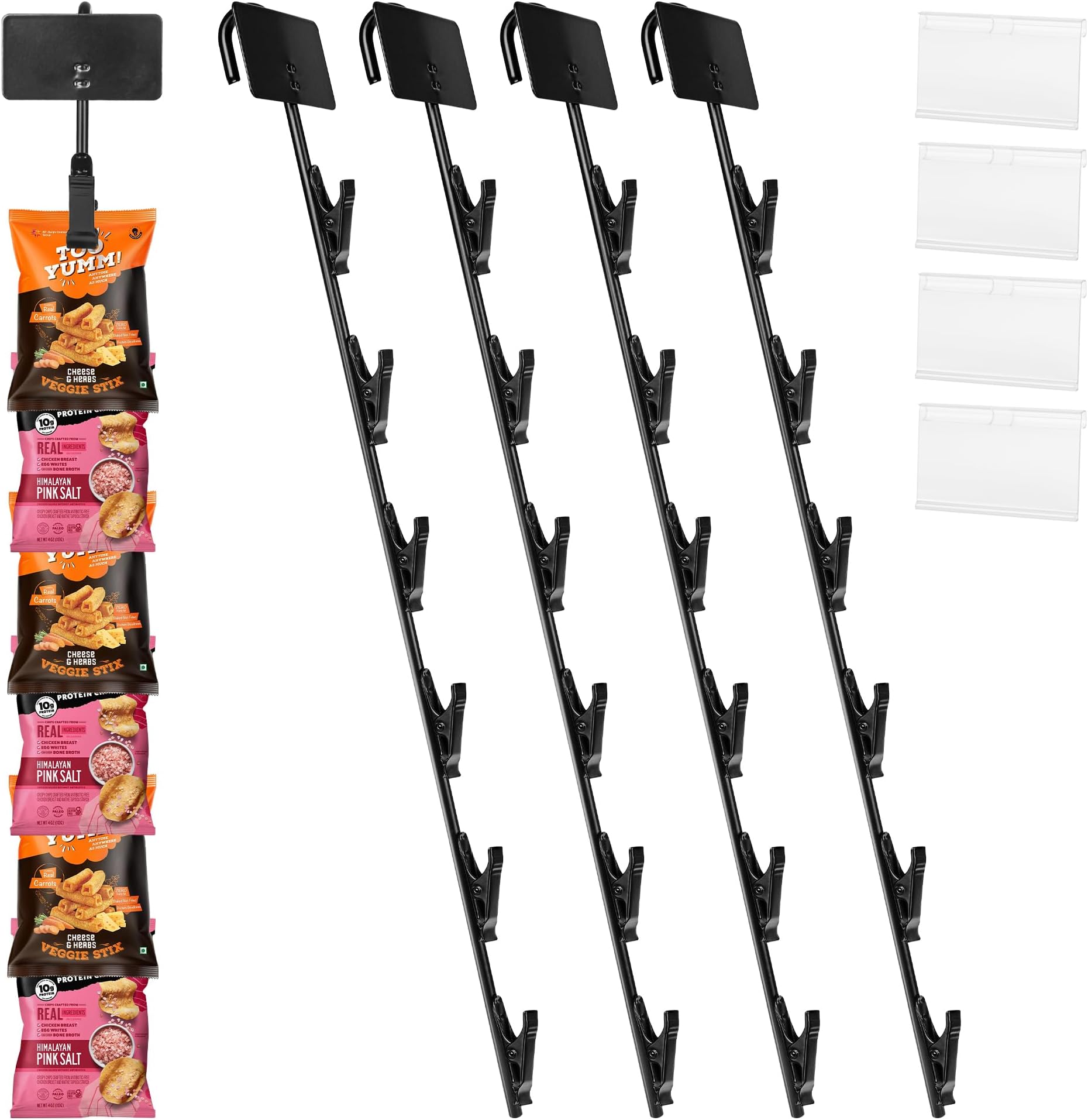 Amazon.com: FMTYAOIU 4PCS Hanging Merchandise Strips with Hooks 16.5 ...