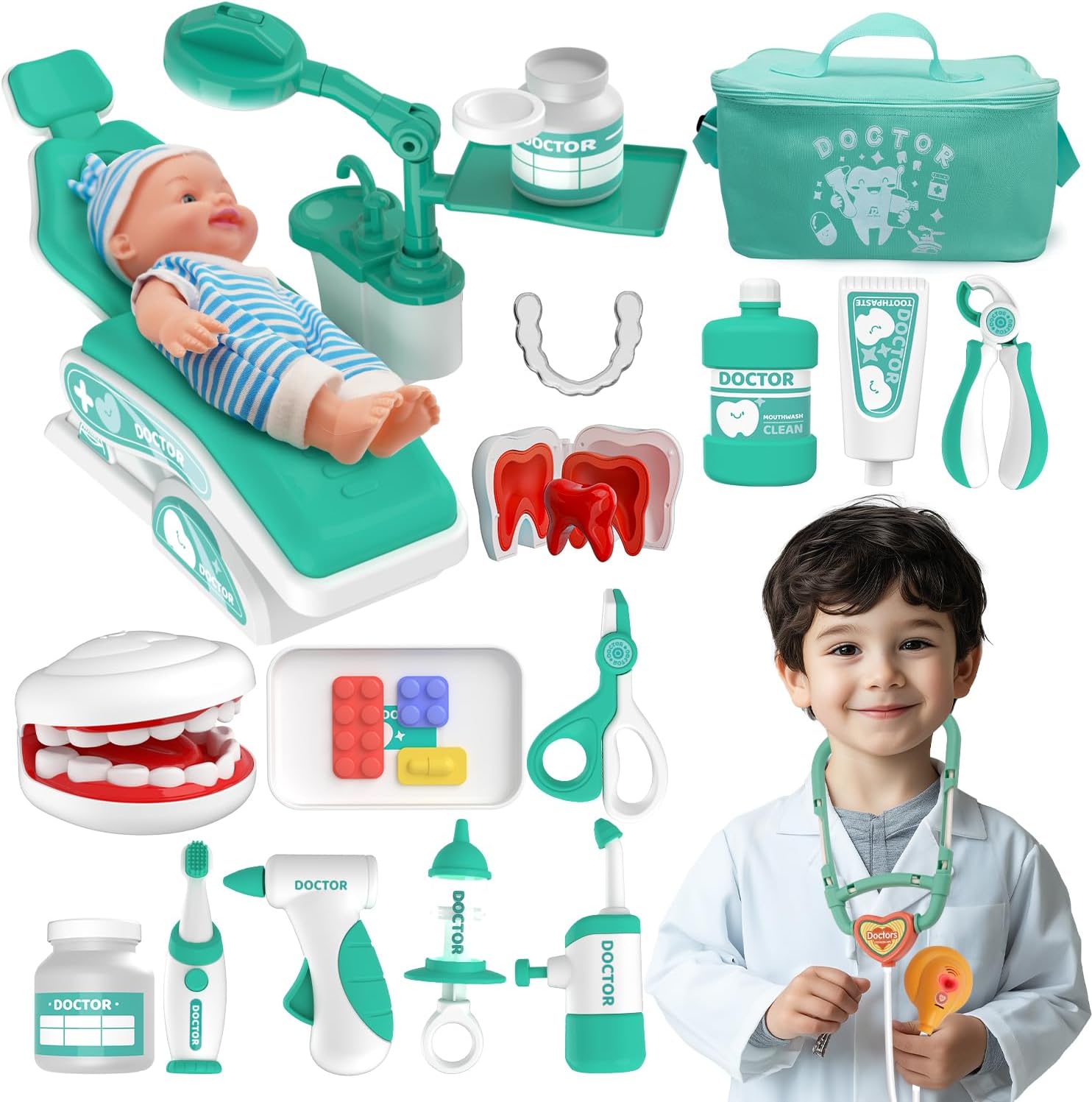 Lehoo Castle Kids Doctor Set, Pet Care Play Set, Vet Dog Pretend Play ...
