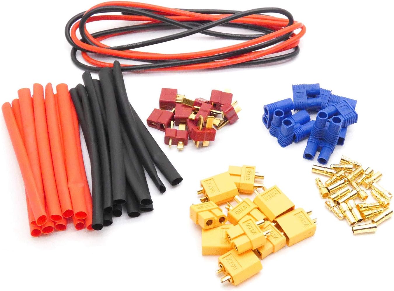 Amazon.com: SpeedyFPV 72pc RC Power Connector Kit with Dean's T-Plug ...