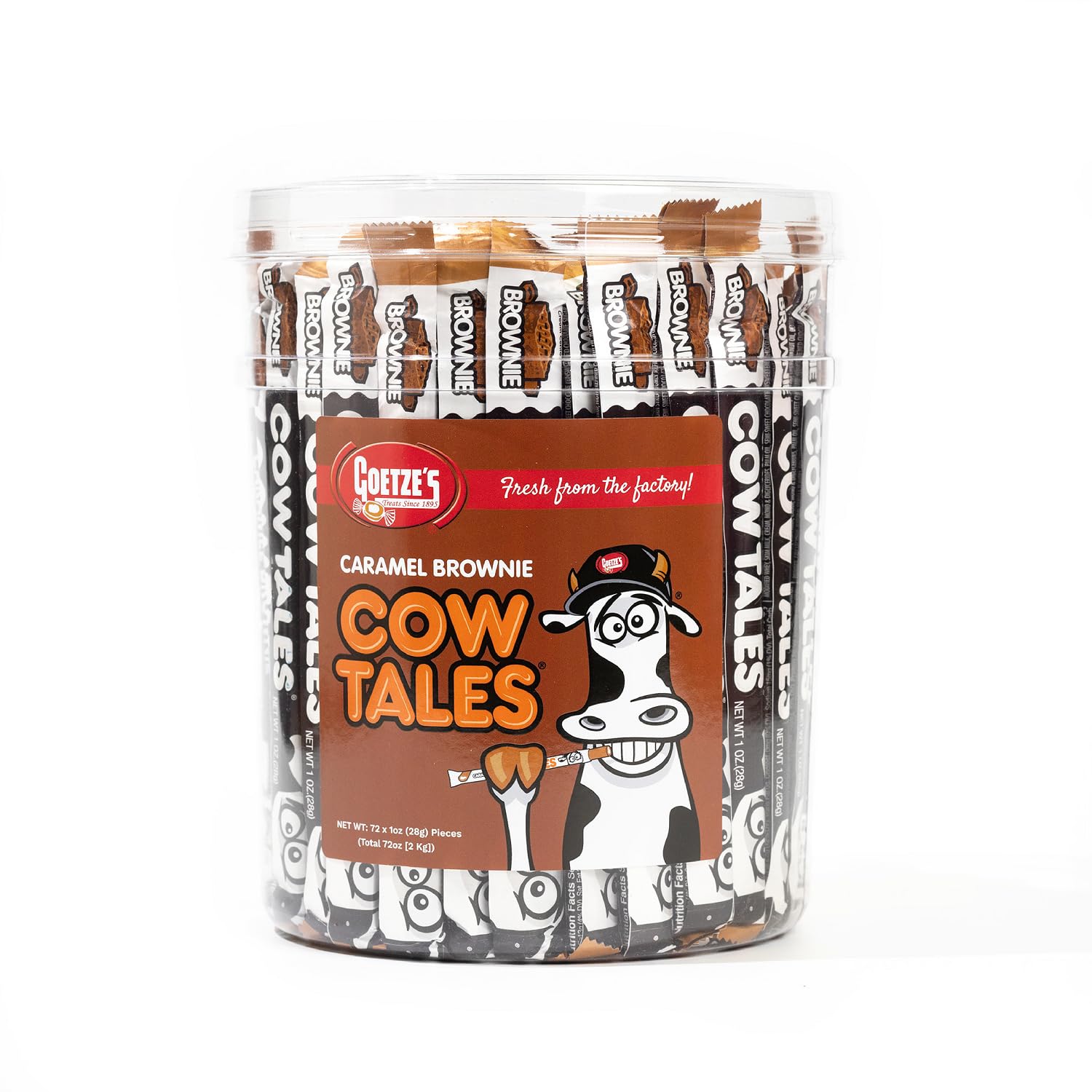 Amazon.com : Goetze's Candy Caramel Brownie Cow Tales - 4.5 Pound ...