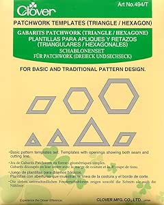 Amazon.com: Clover Patchwork Templates Triangle/Hexagon, 1