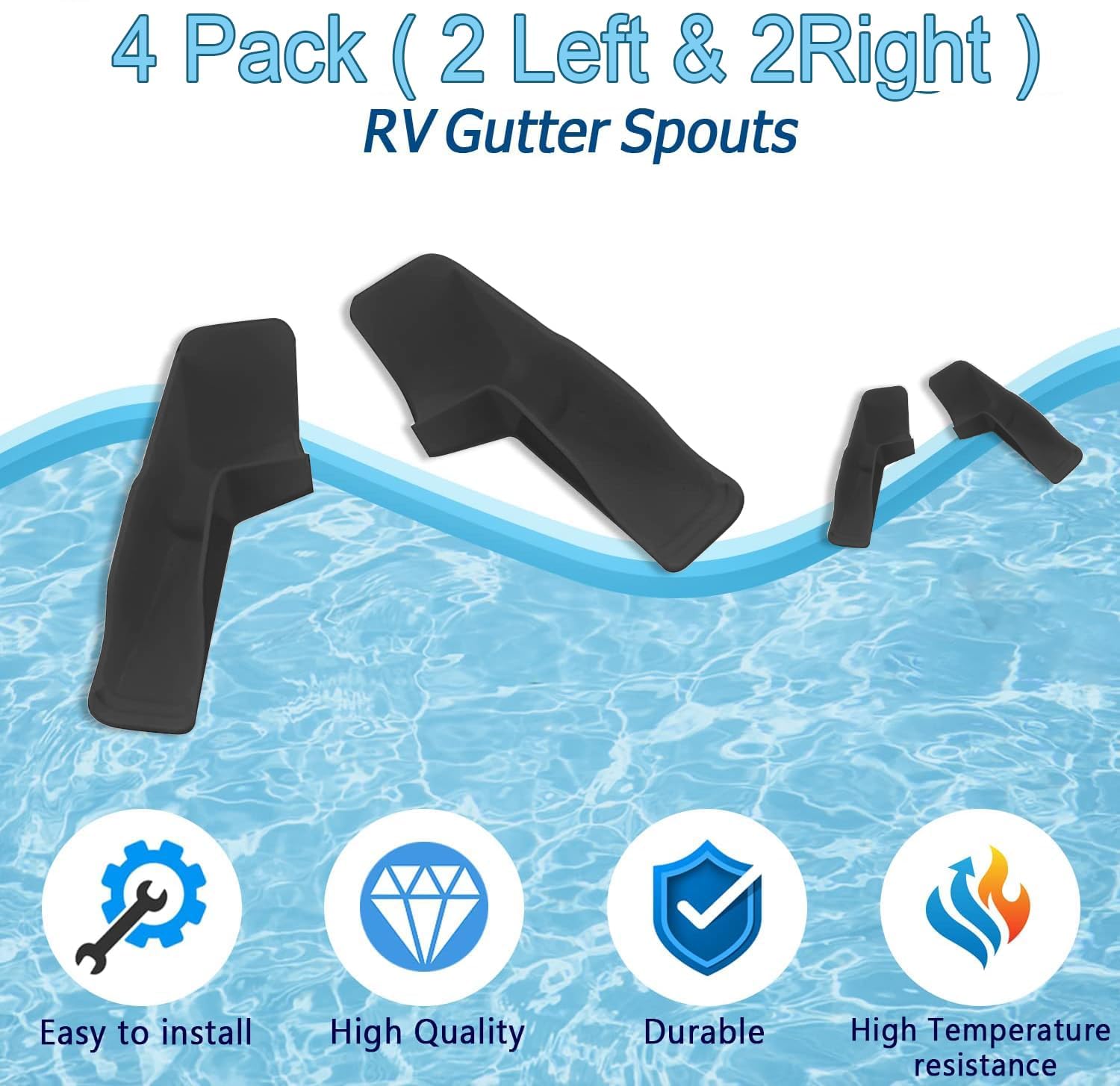 Snapklik.com : RV Rain Gutter Spout, RV Gutter Spouts Extension, For RV ...