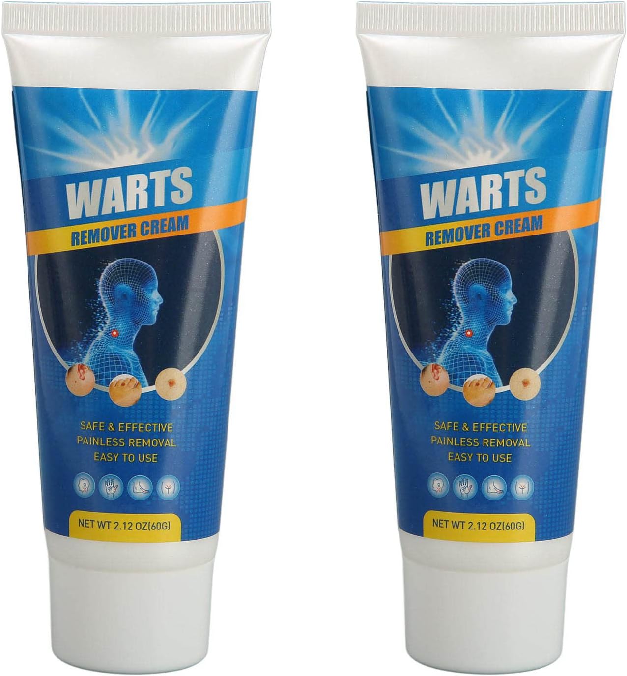 Anti-Verrues, 2PCS 60g Crème Anti-Verrues Adoucissante pour la Peau ...
