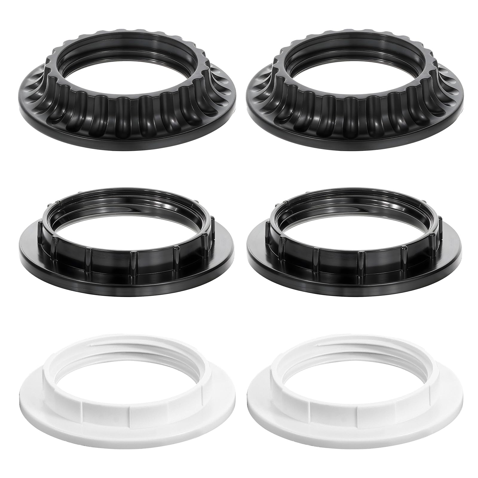 JJUNW 6 Pack Light Socket Shade Ring Medium-Base Sockets Retaining ...