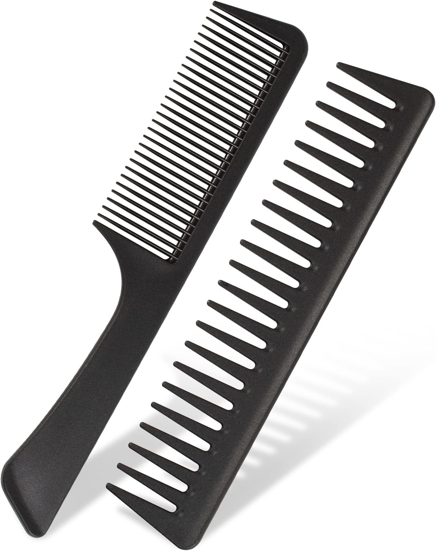 Amazon.com : Wapodeai Wide Tooth Comb Fine Comb Set, Black Premium ...