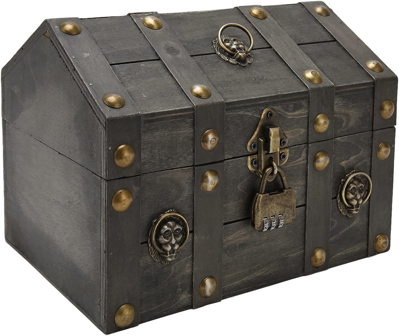 Amazon.com: Large Treasure Chest, Wood Treasure Chest Boxes, Vintage ...