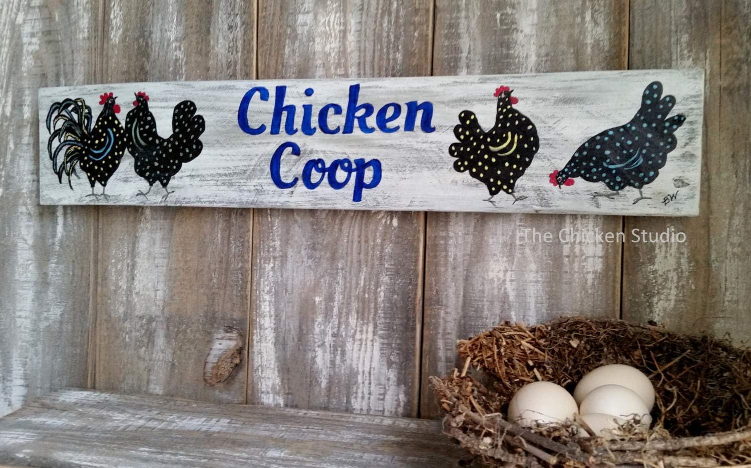 Amazon.com : Wood Signs Chicken Coop Sign, Whimsical, Chicken Decor ...