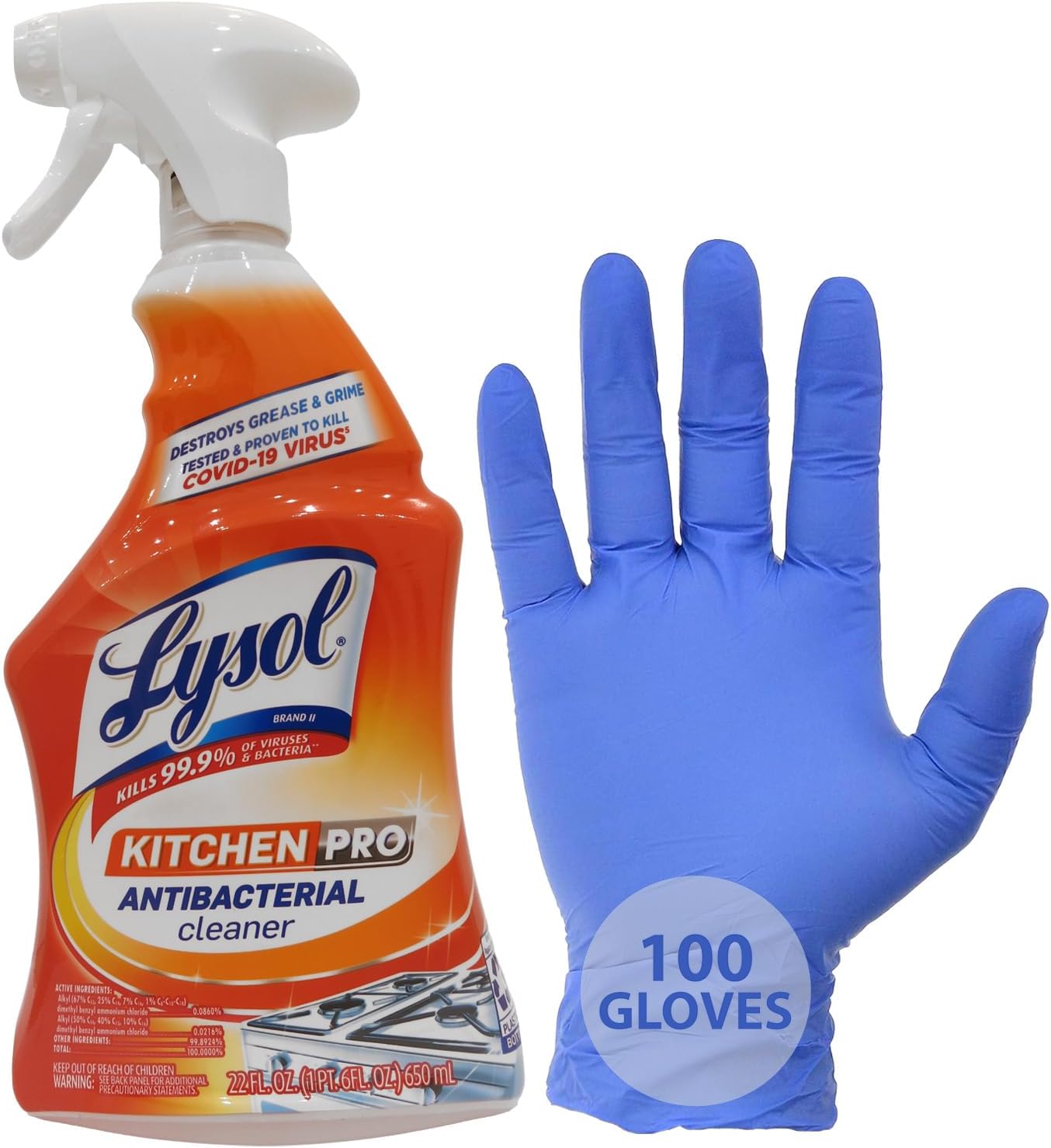 Amazon.com: Lysol Kitchen Pro Antibacterial Cleaner Trigger 22 oz (Pack ...