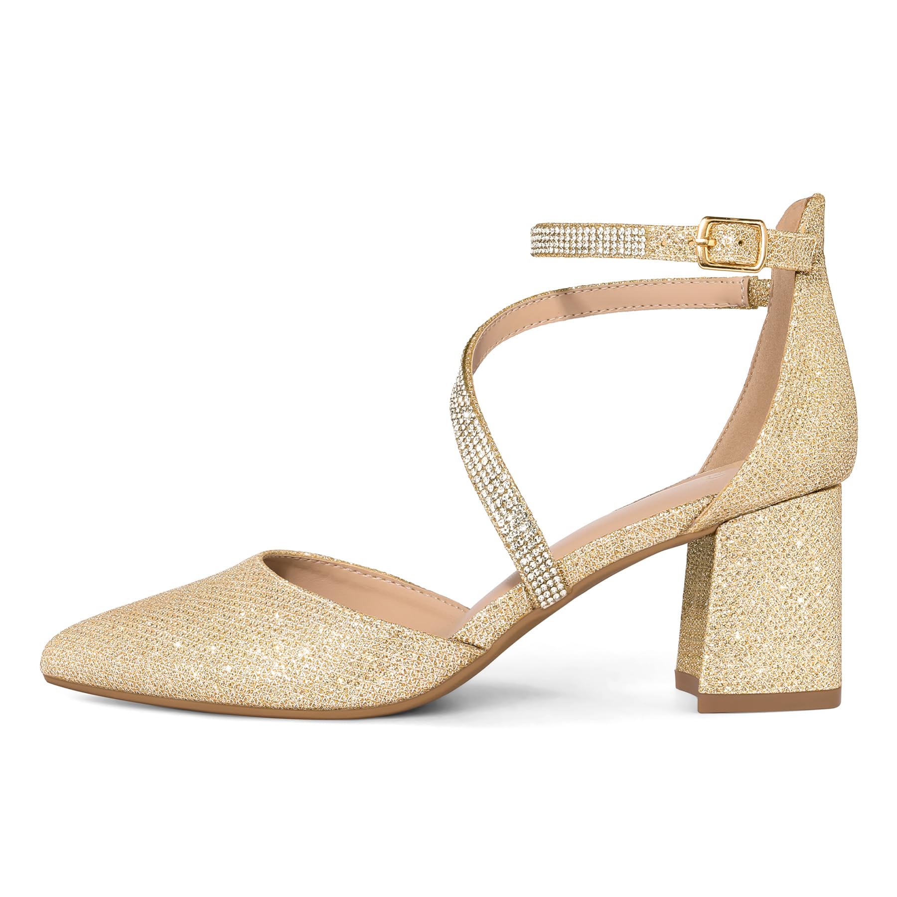 Snapklik.com : Mysoft Womens Pumps Low Chunky Block Heels Pointed Toe ...