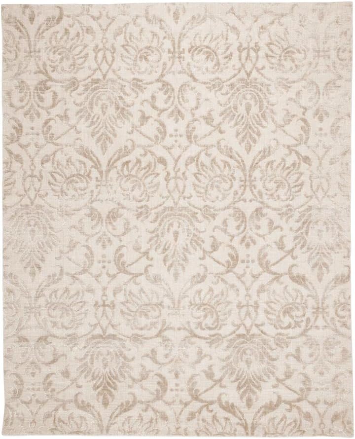 Amazon.com: Ethan Allen Jacquard Damask Rug, Buff, 7'9" x 9'9" : Home ...