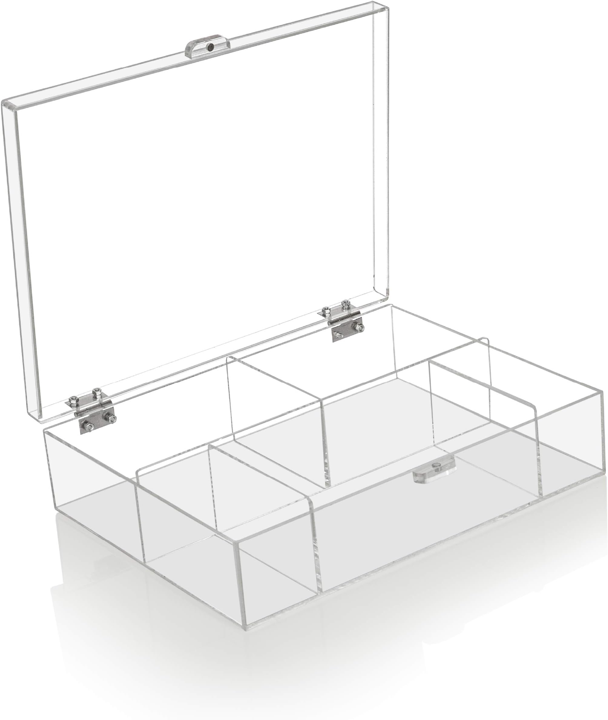 Amazon.com: MyGift 5 Compartment Trading Cards Storage Box - Premium ...