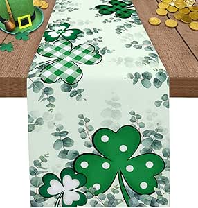 Amazon.com: St. Patrick's Day 60 Inch Table Runner, Green Ombre Lucky ...