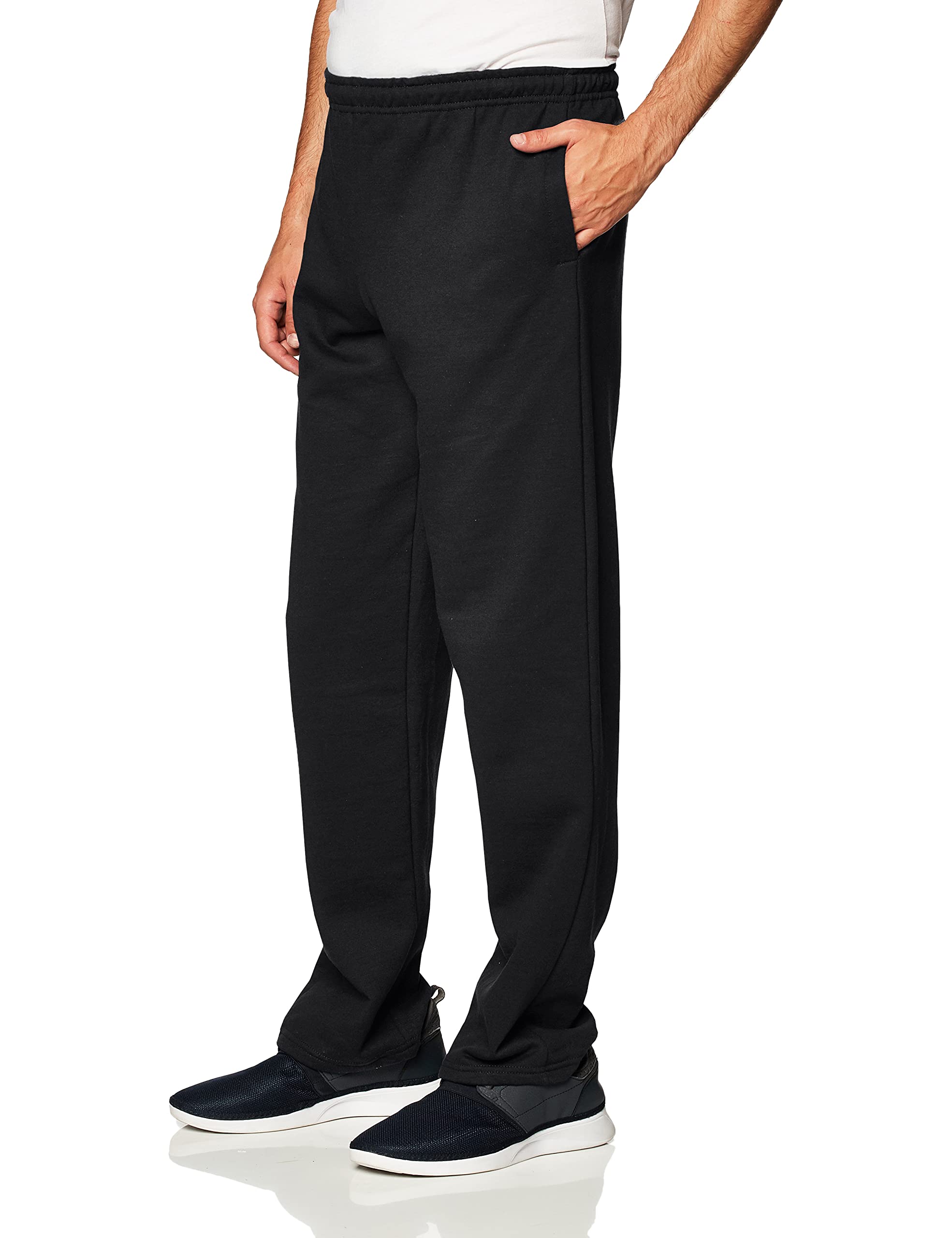 Gildan Men's Fleece Open Bottom Sweatpants With Pockets Style G18300 at ...