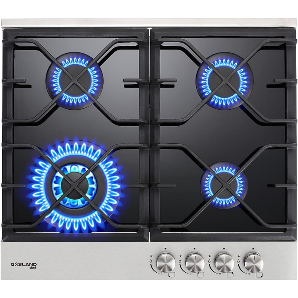 $42/mo - Finance 24" Built-in Gas Cooktop, GASLAND Chef GH60BF 4 Burner ...
