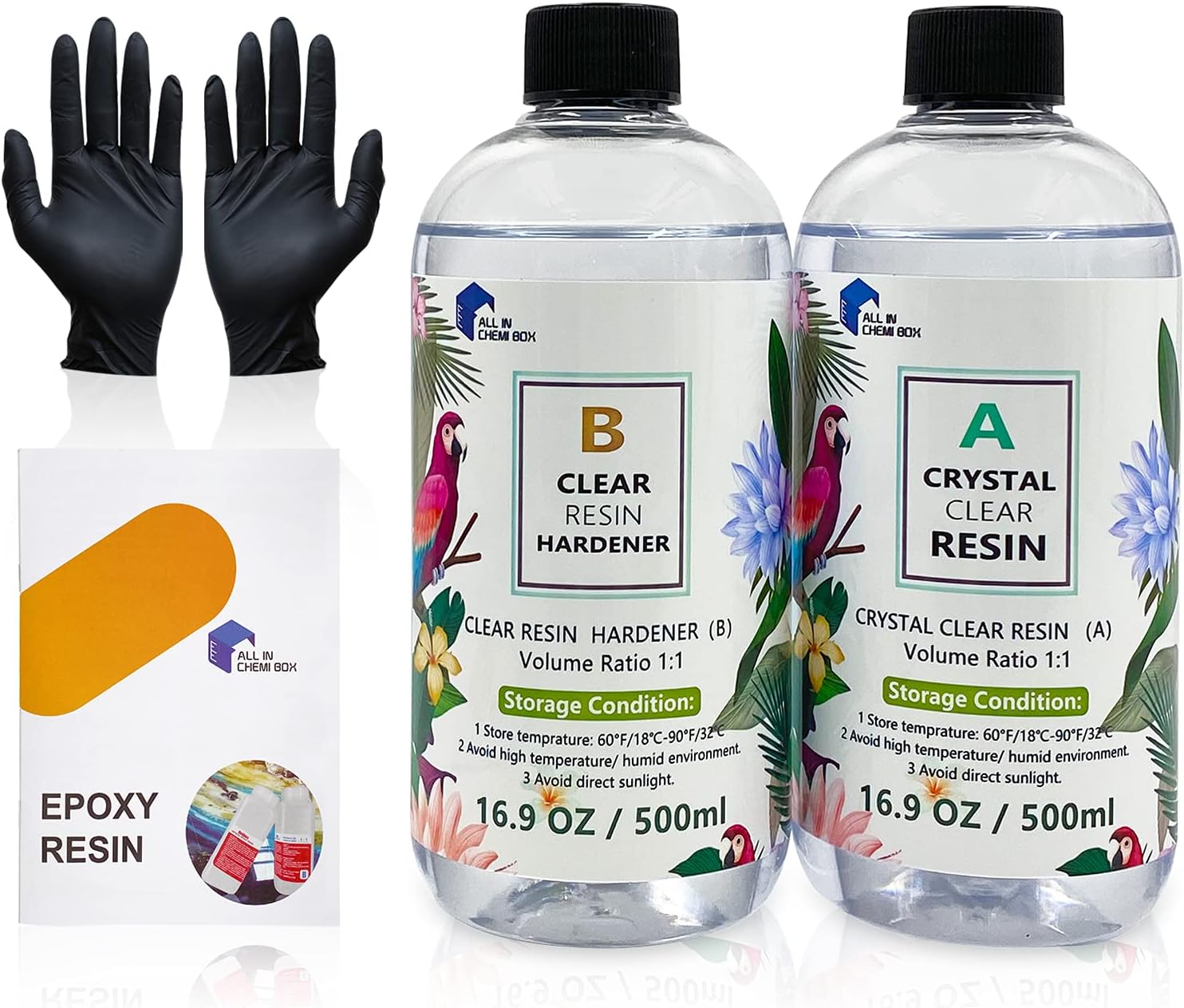 ISTOYO Epoxy Resin, 1800gr/64oz Crystal Clear No Bubbles Epoxy Resin ...