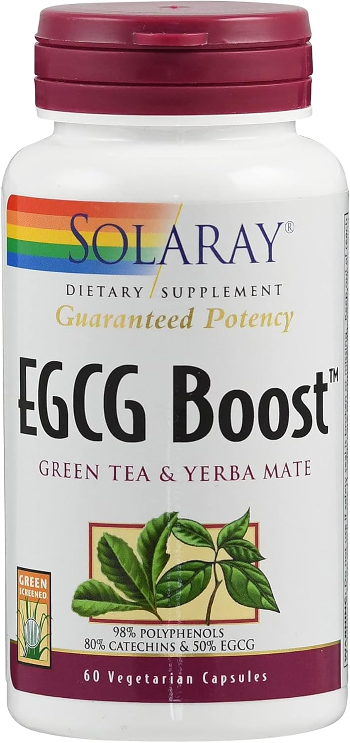 Amazon.com: SOLARAY EGCG Boost Vegetarian Capsules, 450 mg, 60 Count ...