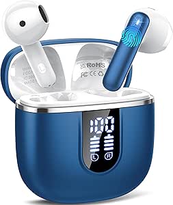 Amazon.com: Wireless Earbuds, 2025 Bluetooth 5.4 Headphones in Ear Buds ...