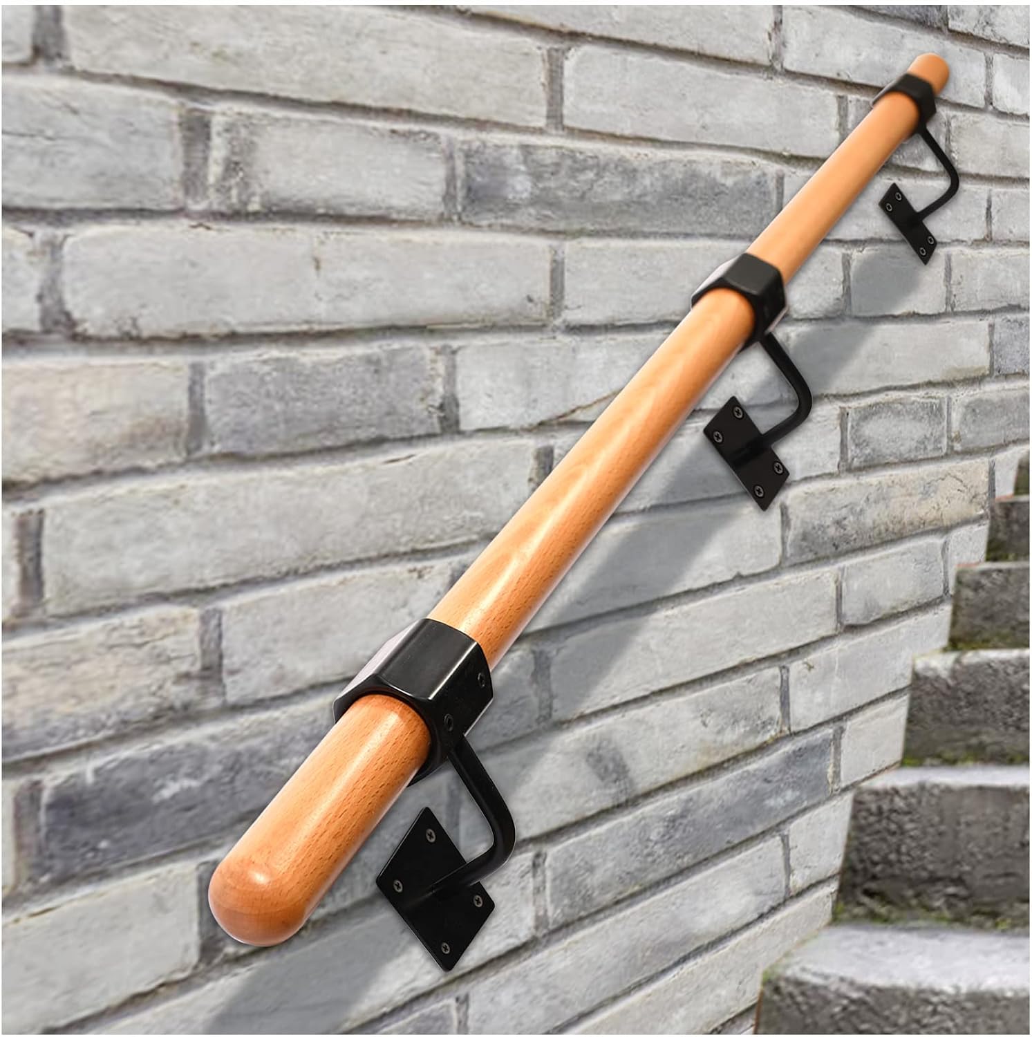 SDNBHT Stair Handrail Wood Stair Railling 6ft Staircase Handrail Wall ...
