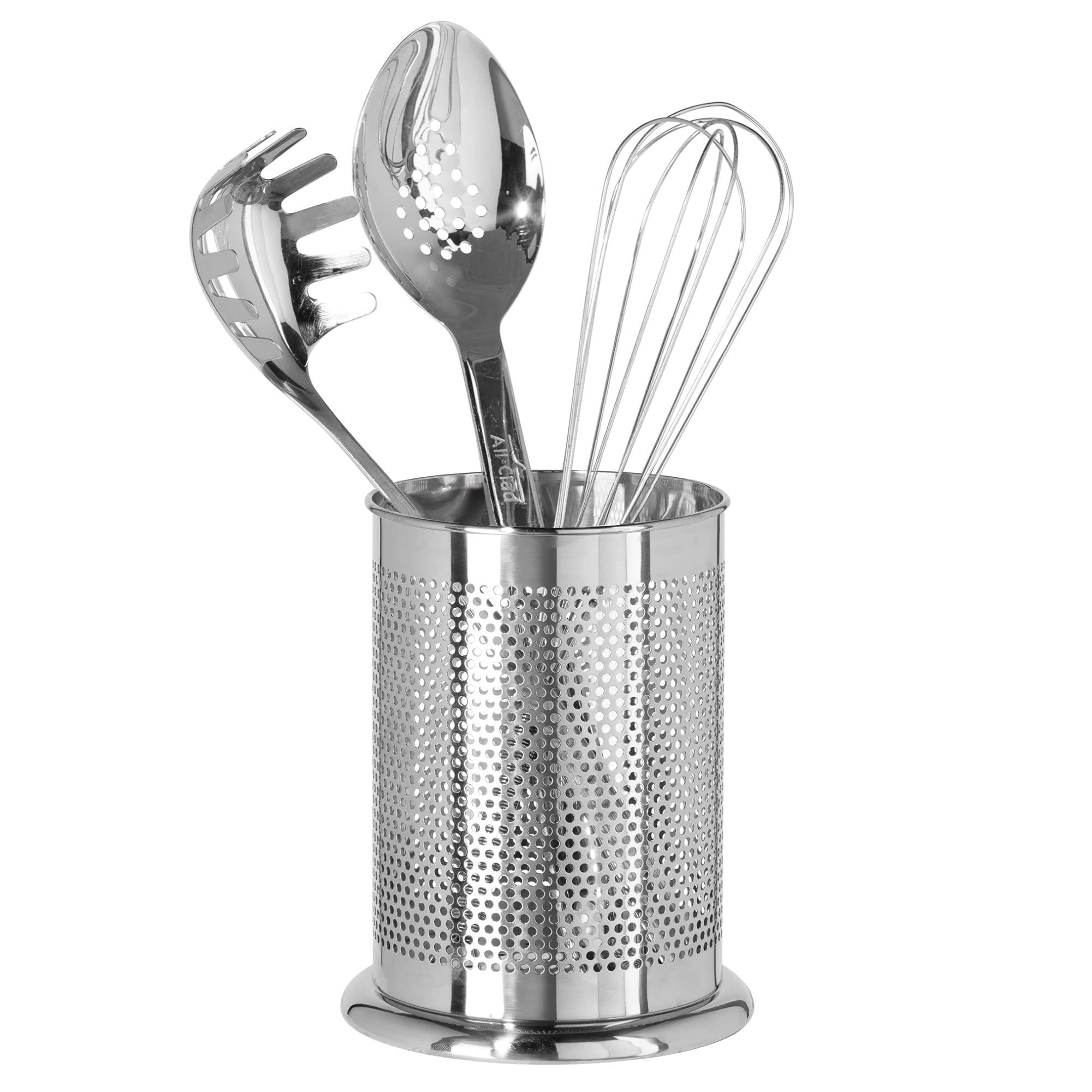 Snapklik.com : OGGI Perforated Stainless Steel Utensil Holder - Stylish ...
