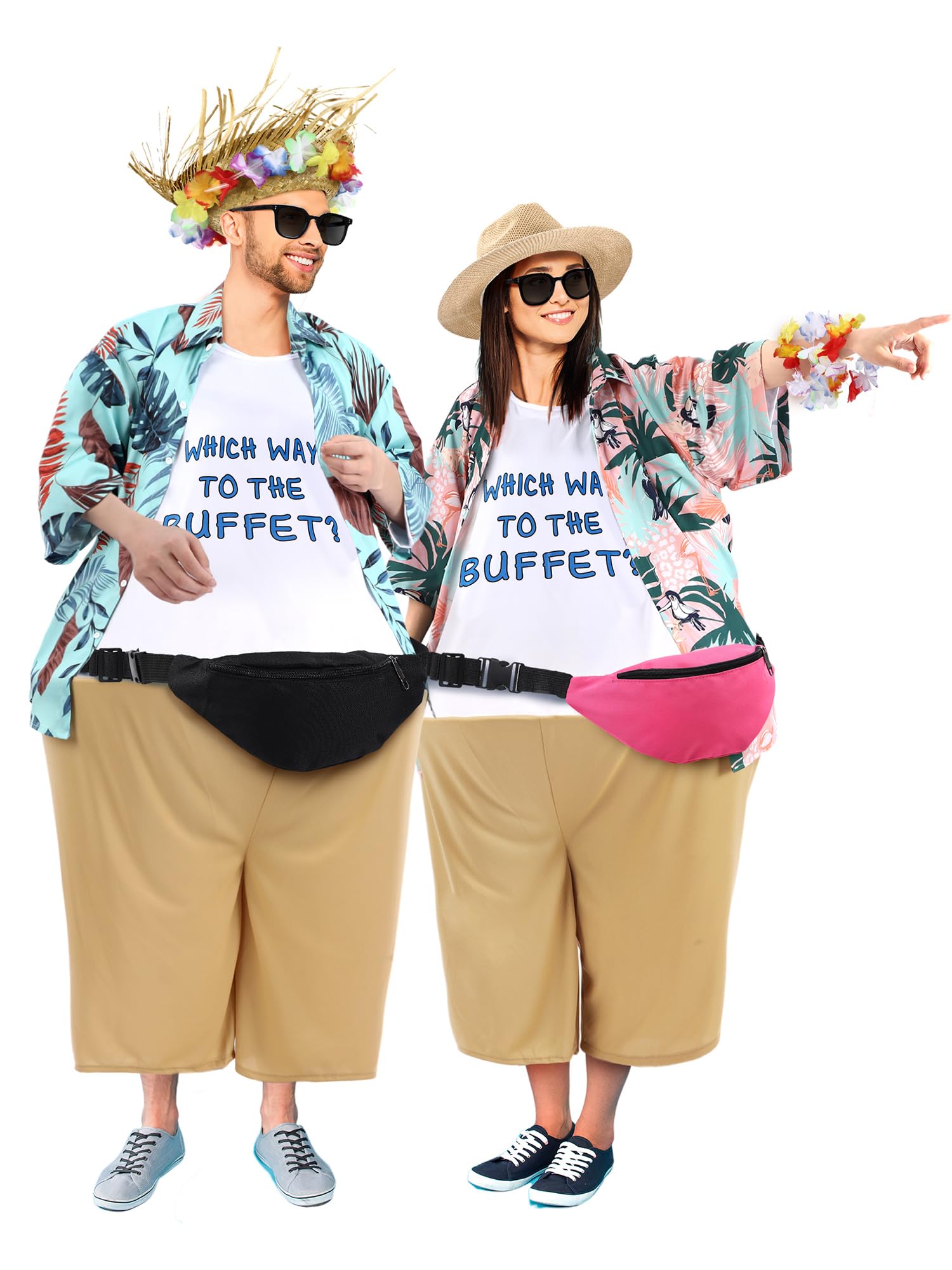 Amazon.com: Bunnycool 12 Pcs Adult Tacky Tourist Costume Tacky Traveler ...