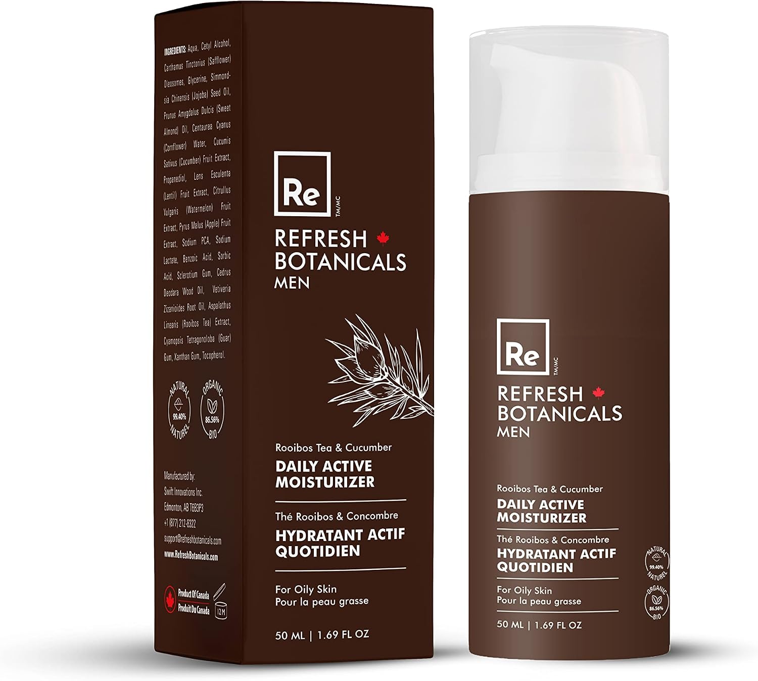 Refresh Botanicals Daily Active Moisturizer for Oily Skin | Derived ...