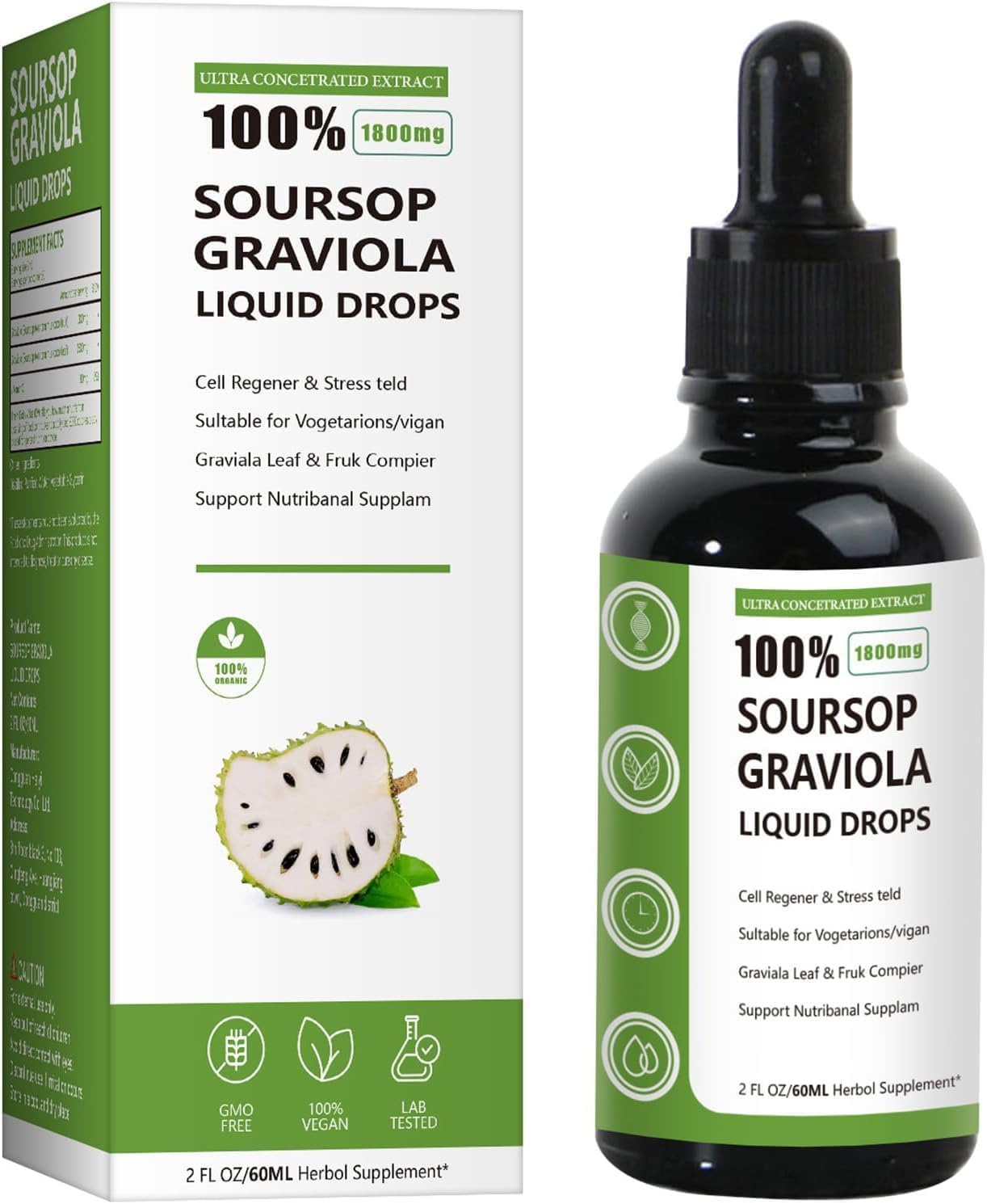 Amazon.com: JTEVEweu Naturesours 100% Pure Organic Soursop Extract, 100% Pure Organic Soursop ...