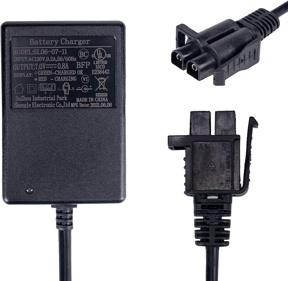 Amazon.com: 6V Charger for Kids Ride On Car, 6 Volt Battery Charger for ...