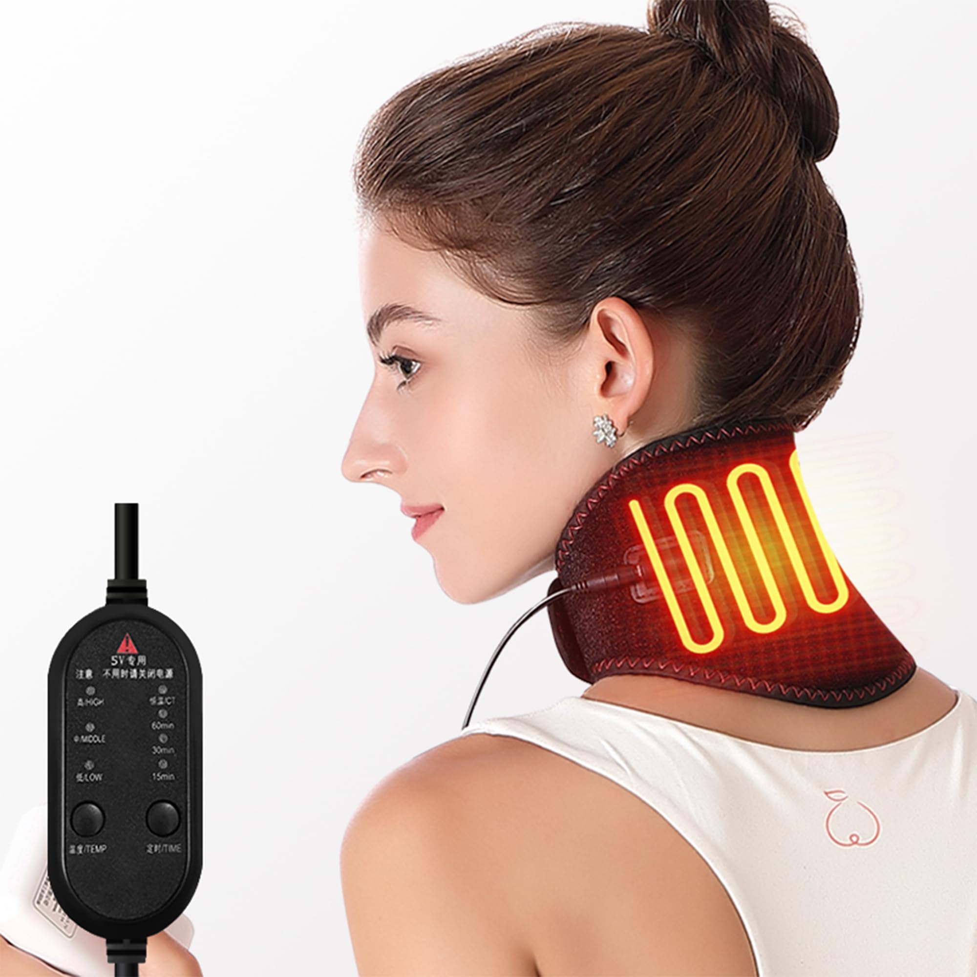 Amazon.com: Neck Heating Pad, Heated Massage, with 3 Temp Vibration and ...