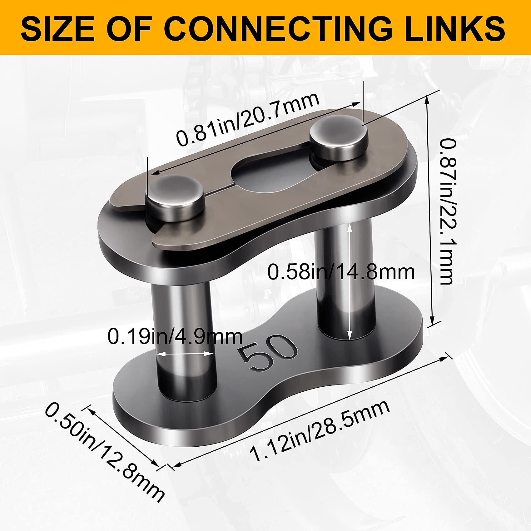 Snapklik.com : 10 Pack #50 Roller Chain Connecting Links