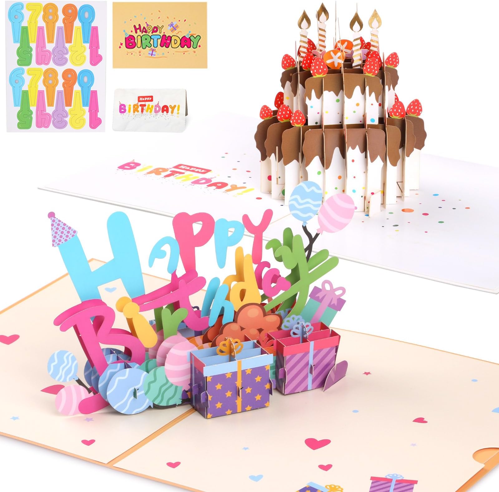 Tarjetas de cumpleaños con pegatina de edad, tarjetas de cumpleaños ...