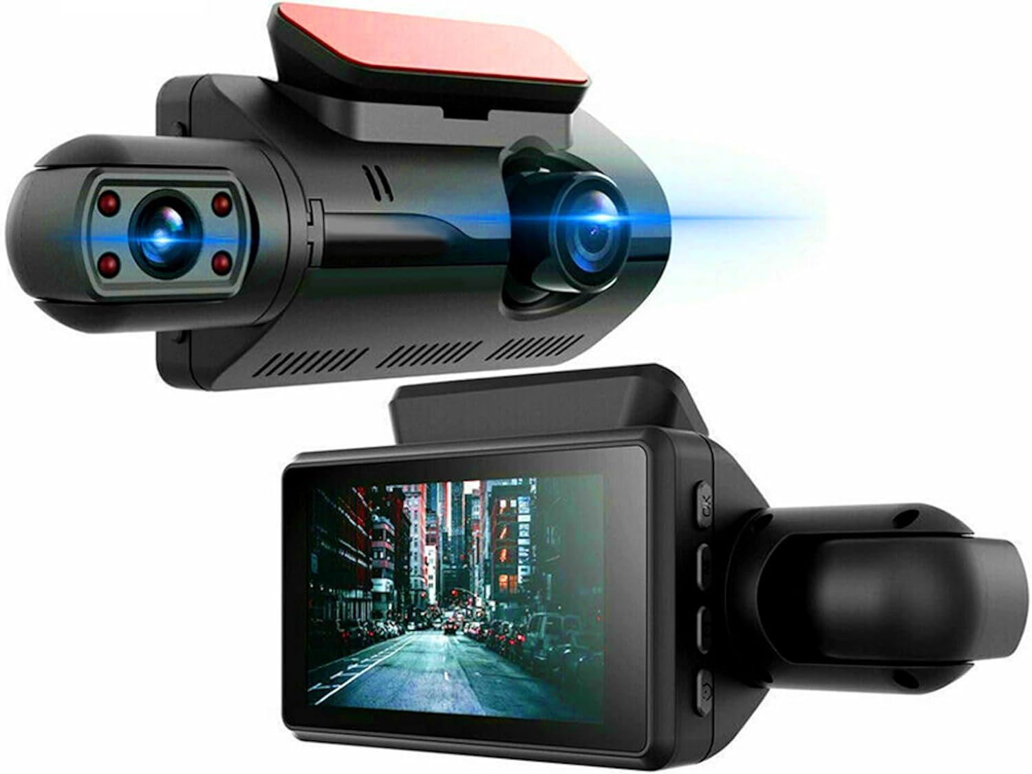 HD 1080P Dual Lens Car DVR Dash Cam 3" Front and Rear Video Recorder ...