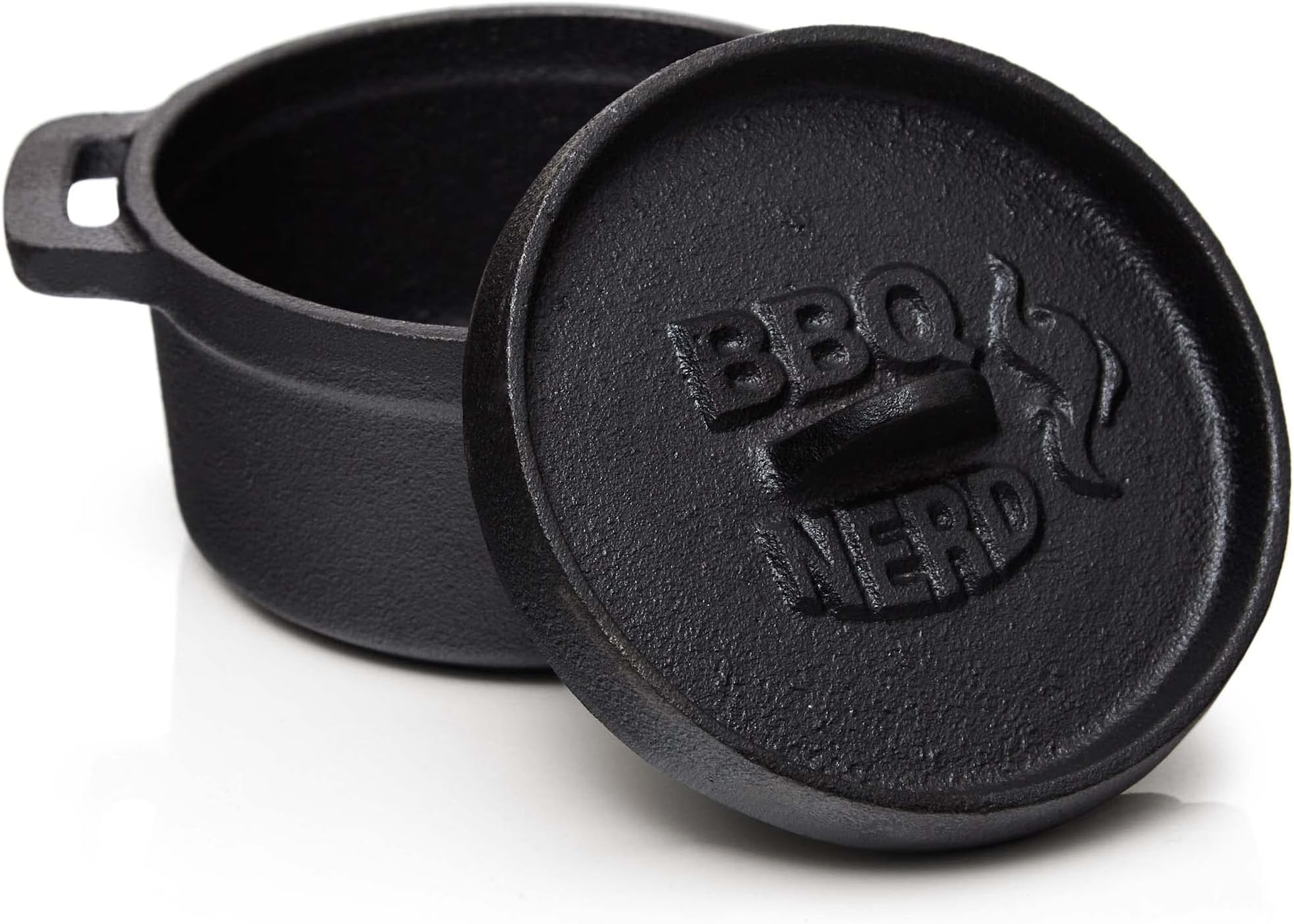 BBQ-Nerd© Mini marmite en fonte avec couvercle 11 x 5 cm pour barbecue ...